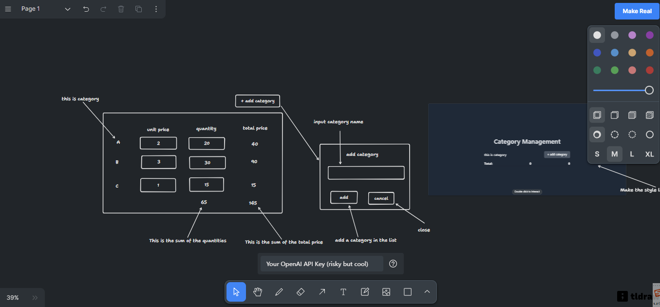 tldraw，让人惊叹的AI白板工具 - 吨师傅工具箱
